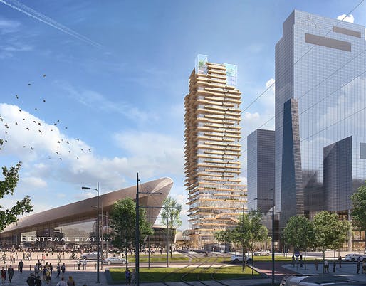 Rotterdam krijgt houten Tree House naast Centraal Station - Het Houtblad